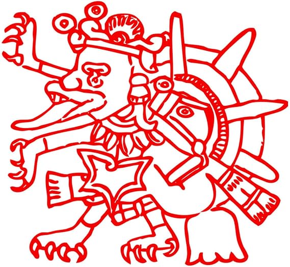 Antique Aztec Drawings Wall Stickers 67.2x72.6cm Car Body Decoration ...