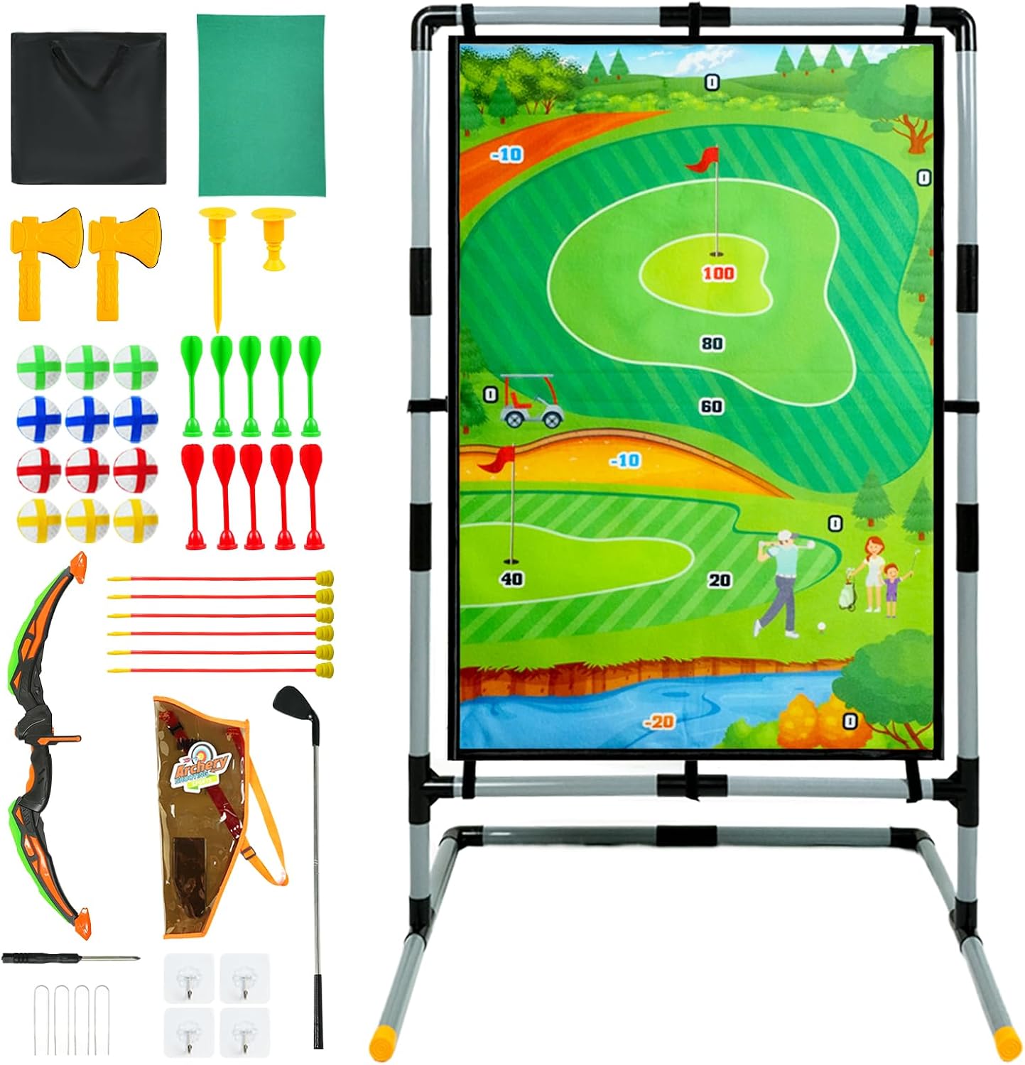 Amazon.com: Fun Quest Battle & Velcro Golf Chipping Game Set with ...