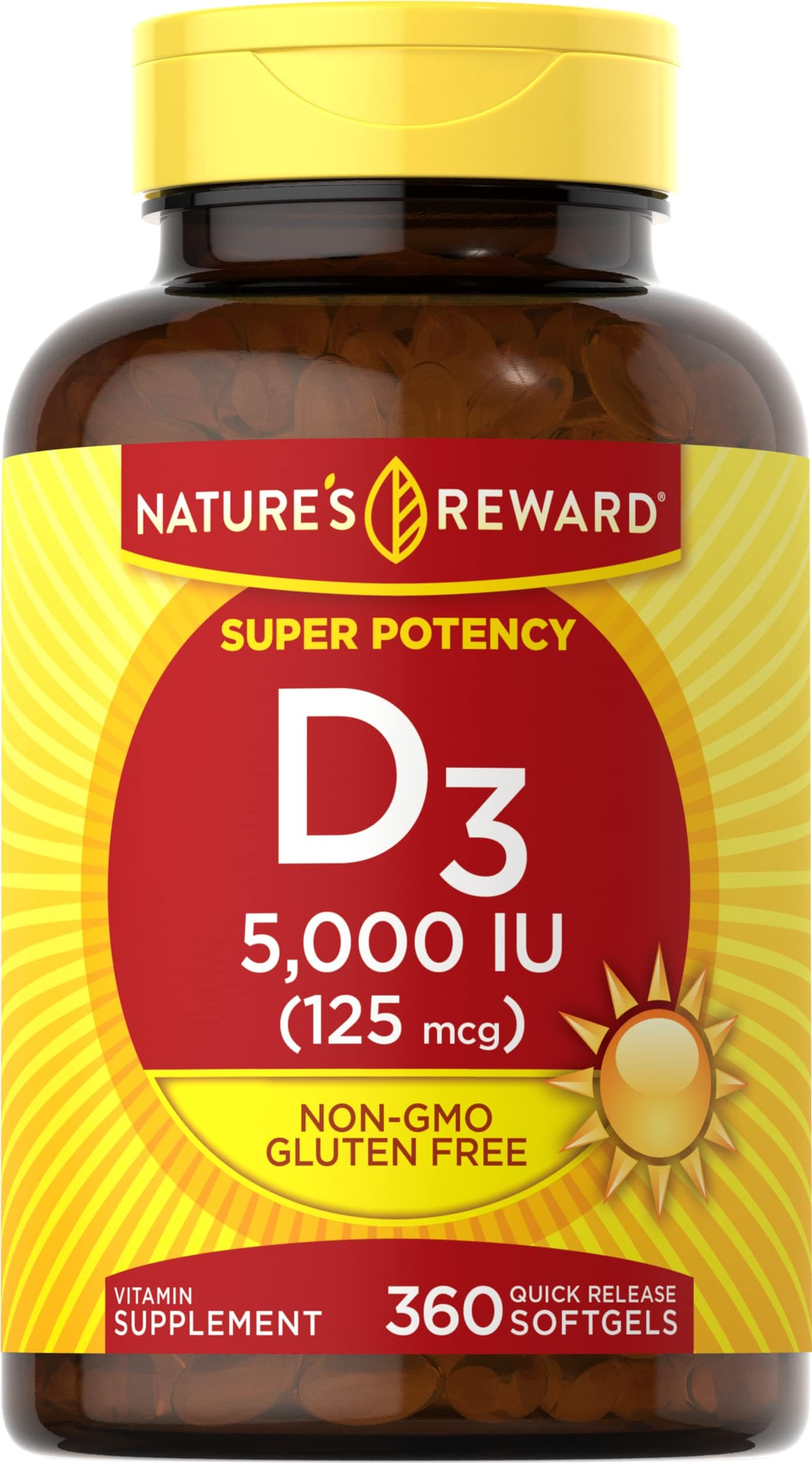 Amazon.com: Nature's Truth Vitamin D3 5000 IU | 400 Softgels | High ...