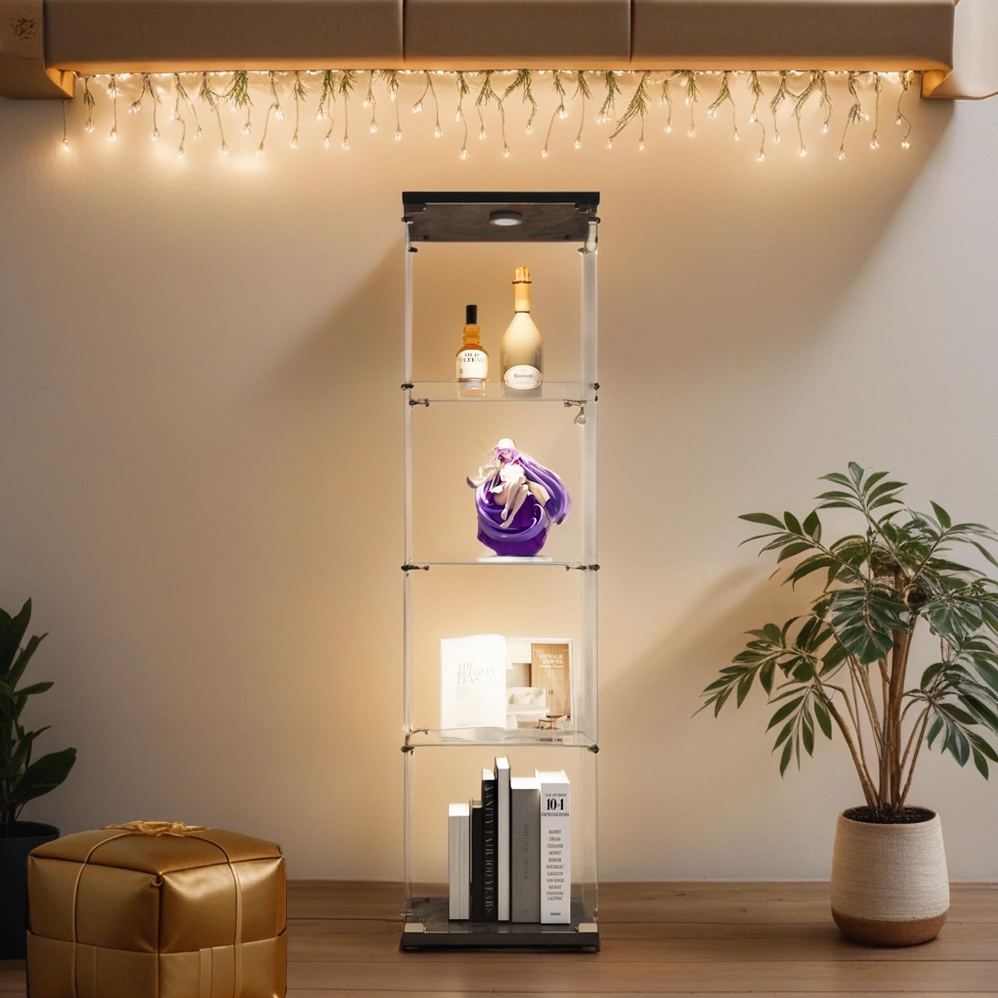 Amazon.com: Glass Square Tower Display and Black MDF Base, with Locking ...