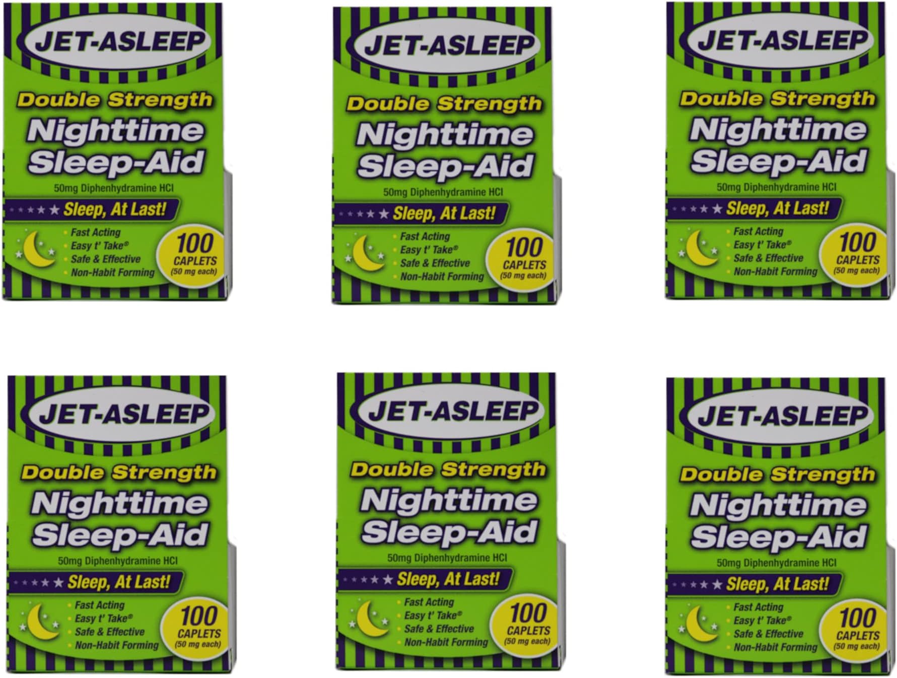 Amazon.com: Jet-Asleep Double Strength Nighttime Sleep-Aid 100 Count 4 ...