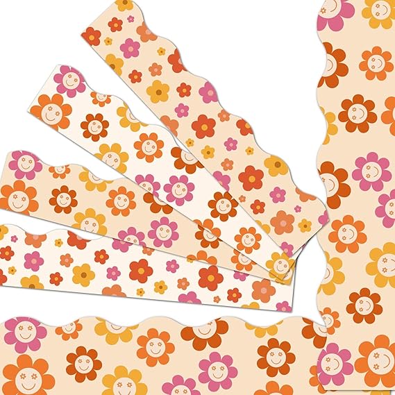 Amazon.com: 68 Ft Retro Checkered Bulletin Board Borders Boho Retro ...