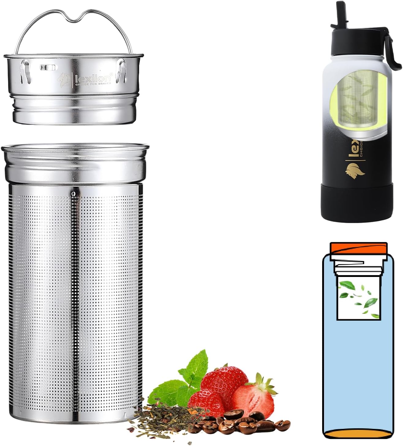 Amazon.com: 1Pc Clear Tea Infuser Ball,Plastic Mesh Tea Ball, Tea ...