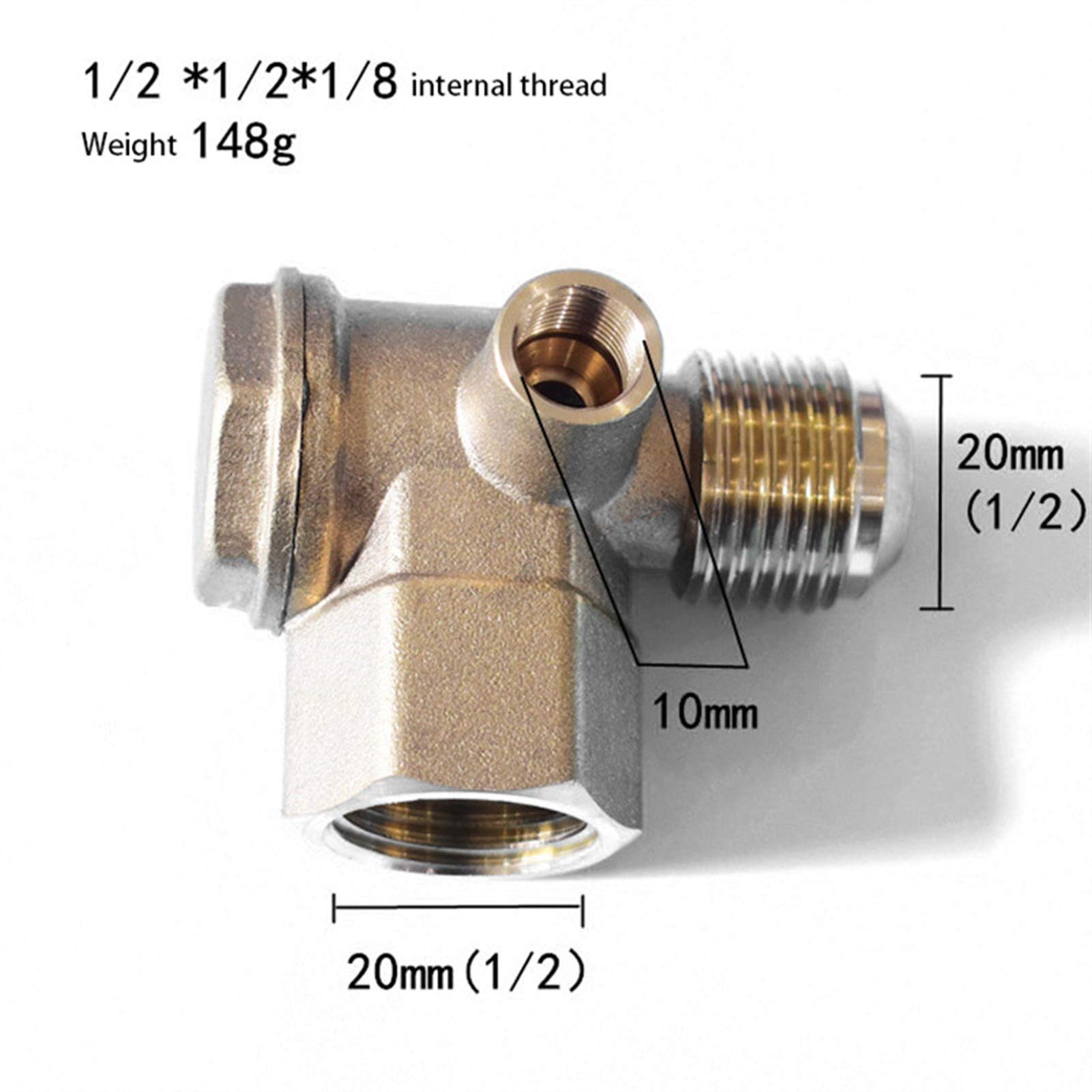 Buy 1Pcs 3 Port Check Valve Internal/Male Thread Return Valve/Check ...