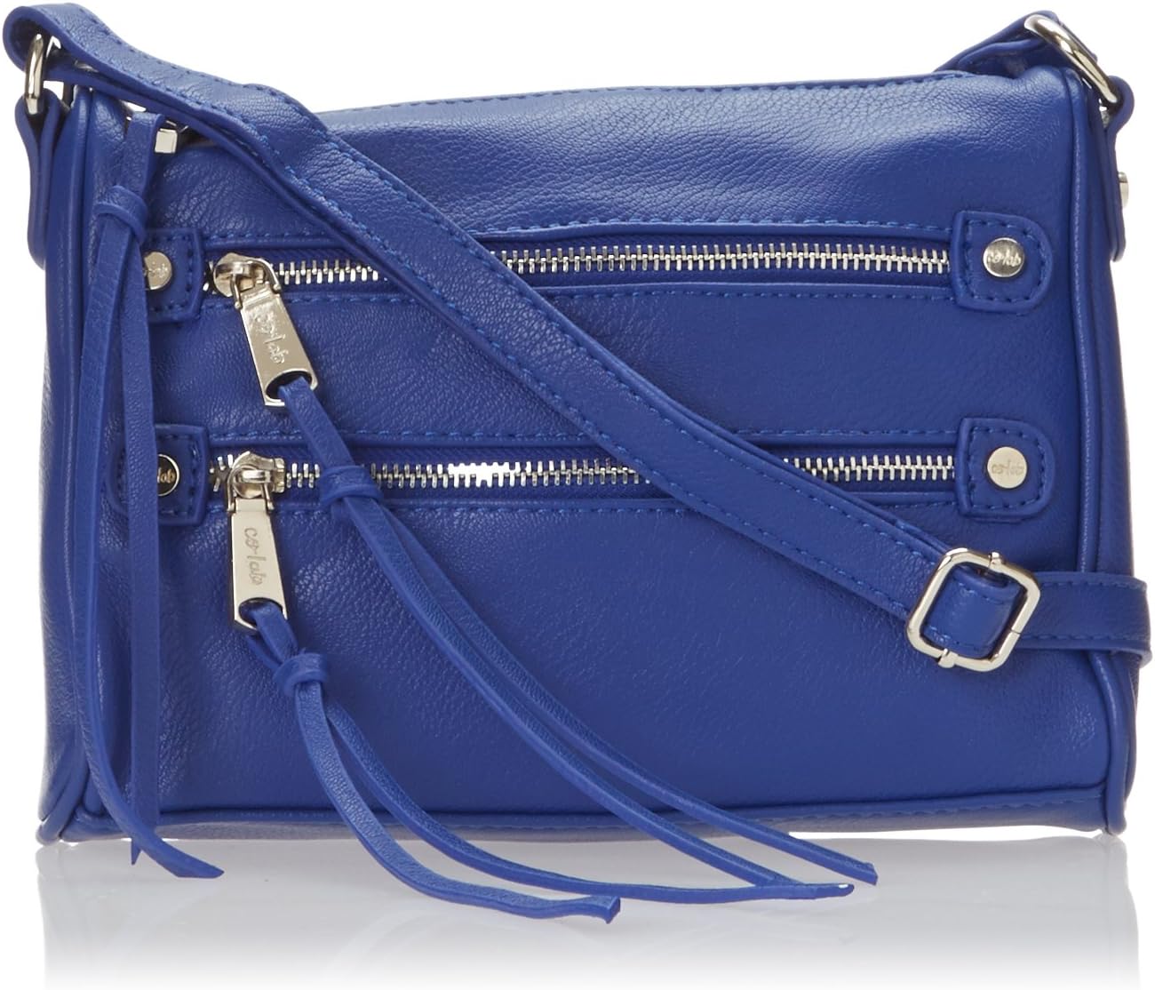 Co-Lab by Christopher Kon Kristen Multi Zip Bag,Cobalt,One Size ...