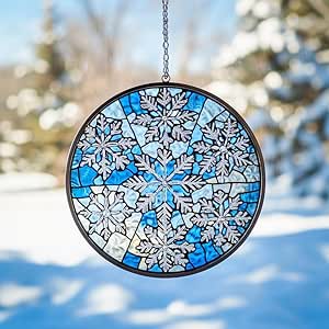 Amazon.com: OTAKU KRAFT Winter Snowflake Suncatcher Window Sun Catchers ...
