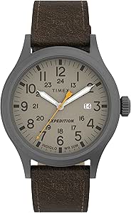 Timex Men's Expedition Scout 40 Watch, Dark Brown/Gunmetal/Khaki, Timex ...