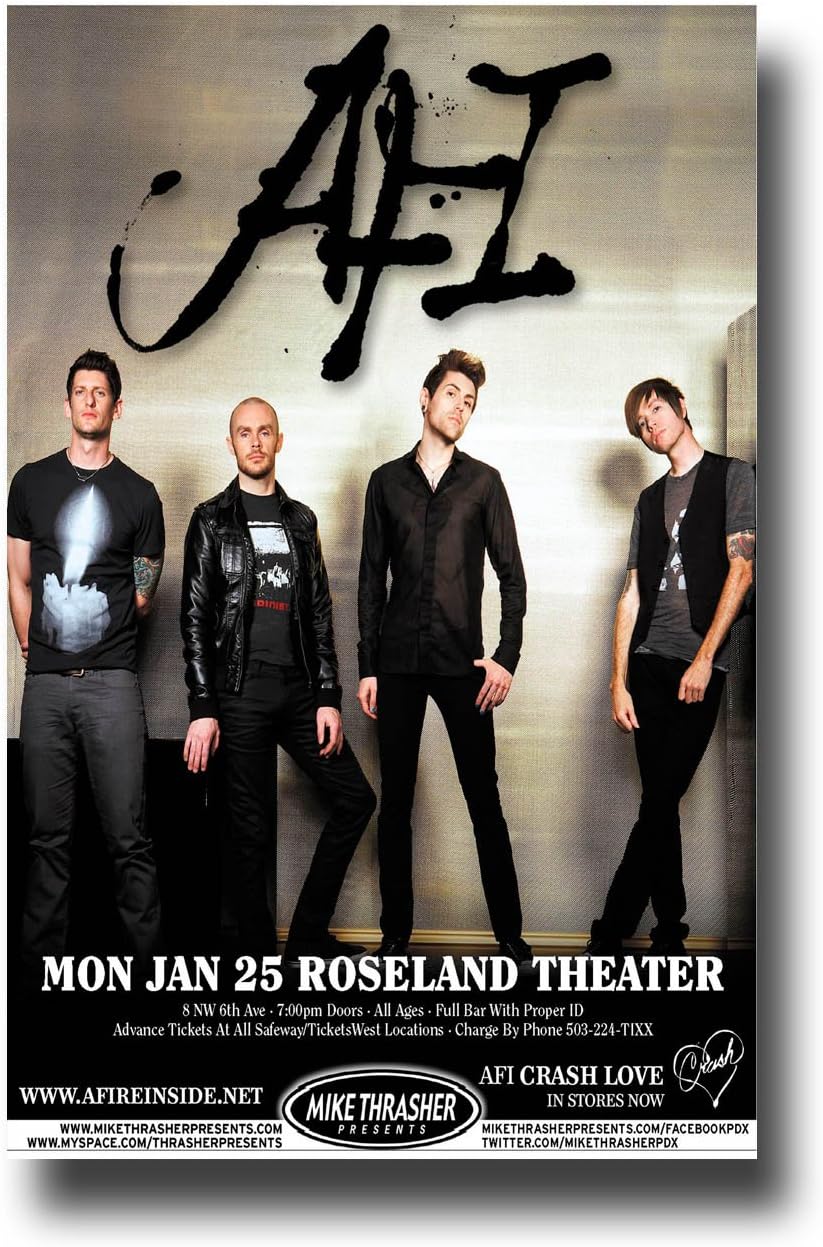 Amazon.com: AFI A Fire Inside Poster - 11 x 17 Promo for Concert ...