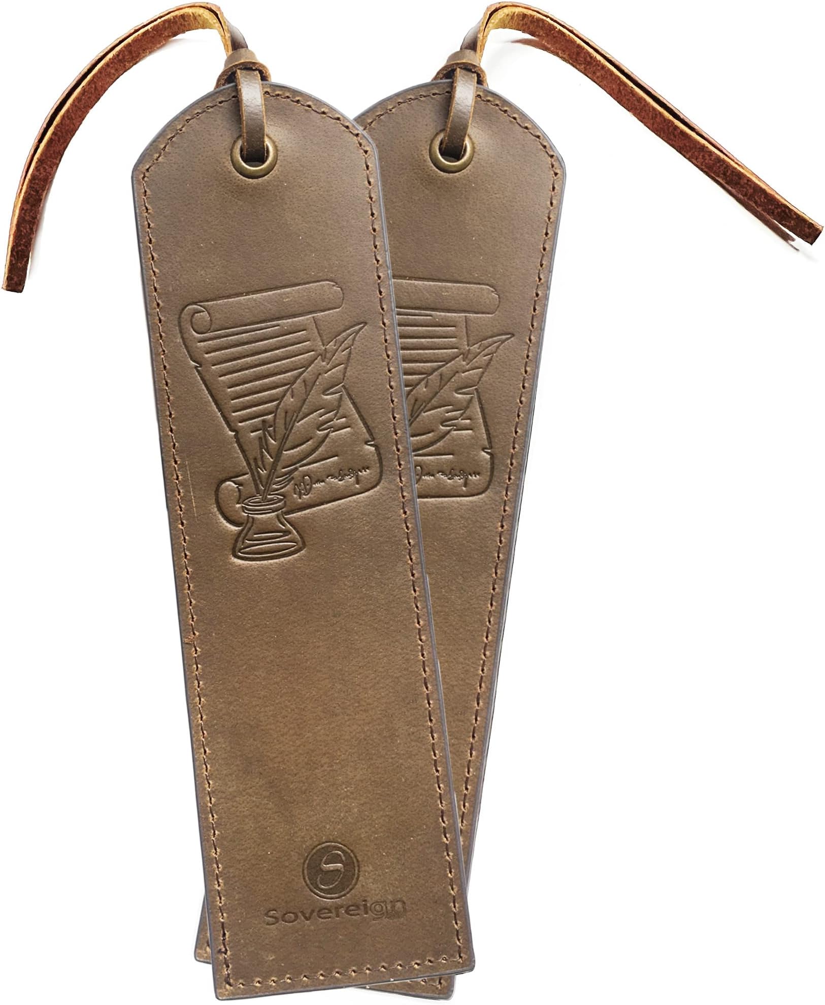 Amazon.com: Sovereign-Gear Leather Bookmarks for Men and Women ...