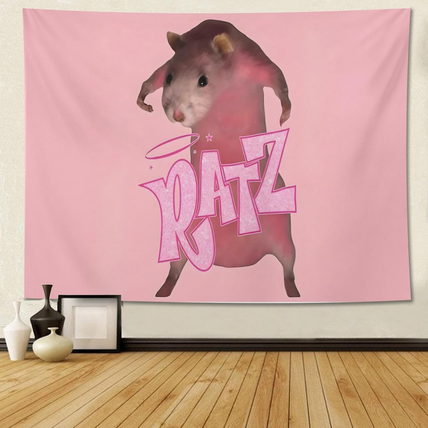 Amazon.com: HAPPBIRTH Funny Mouse Tapestry Meme Kawaii Anime Mouse ...