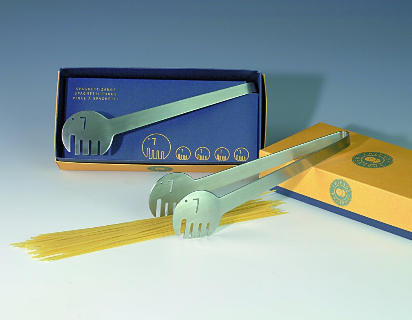 Hogri Spaghettizange Friends Edelstahl : Amazon.de: Küche, Haushalt ...