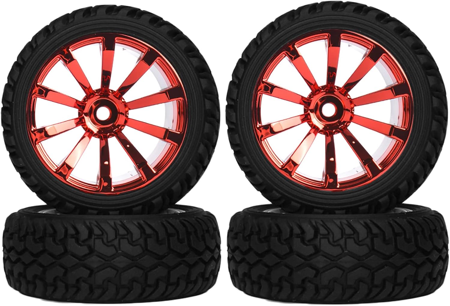 Amazon.com: WONFAST 4PCS 75mm RC Rally Car Tyres Grain Rubber Tires and ...