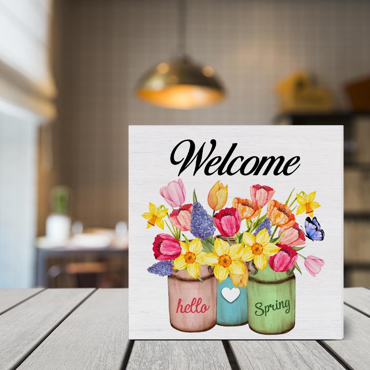 Decoración de primavera para el hogar, decoración de primavera con ...