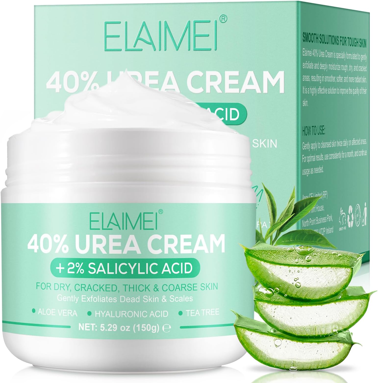 Amazon.com : Urea Cream 40 Percent for Feet (5.29 oz), Foot Cream for ...