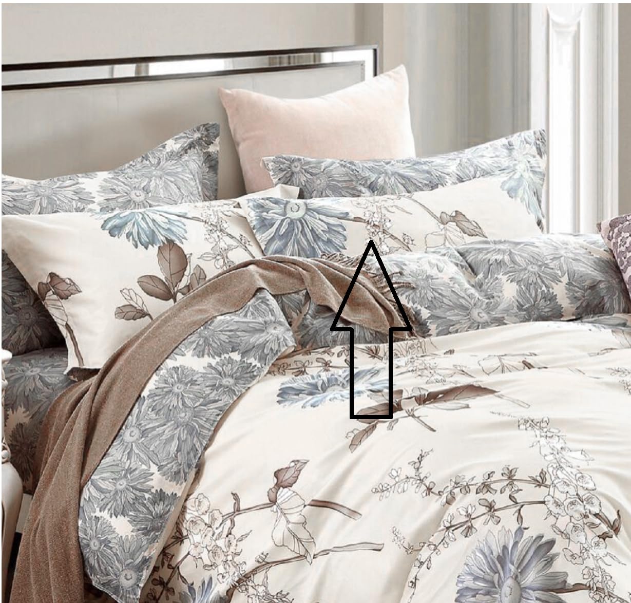 Amazon.com: Swanson Beddings A Pair of Cotton Pillow Shams, King, Daisy ...