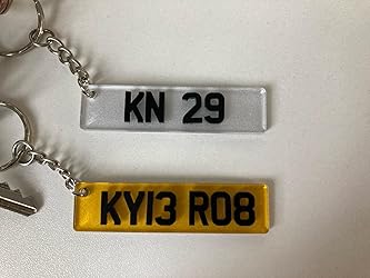 Custom Licence Plate Keychain, Personalised Number Plate Keychain, Mini ...