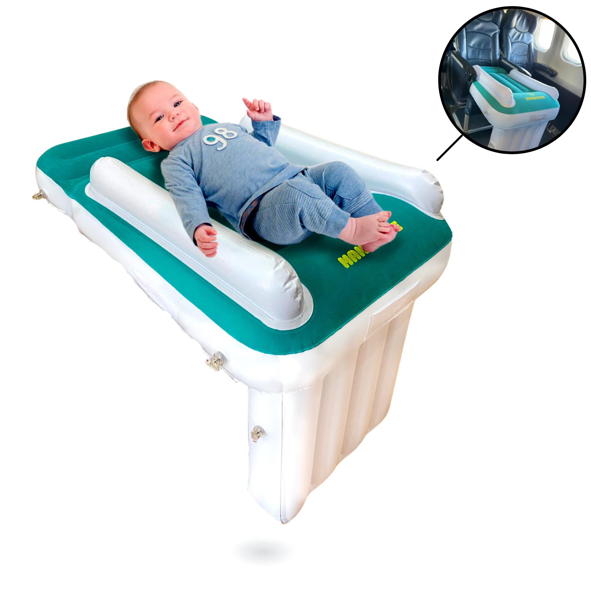 Snapklik.com : MAMACARE Inflatable Toddler Airplane Bed - Plane Travel ...
