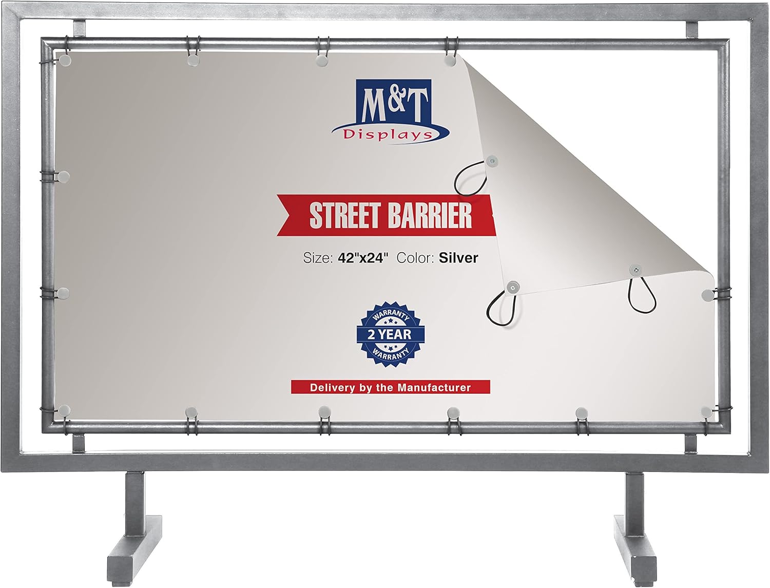 Amazon.com: M&T Displays Street Barrier Floor Standing Crowd Control ...