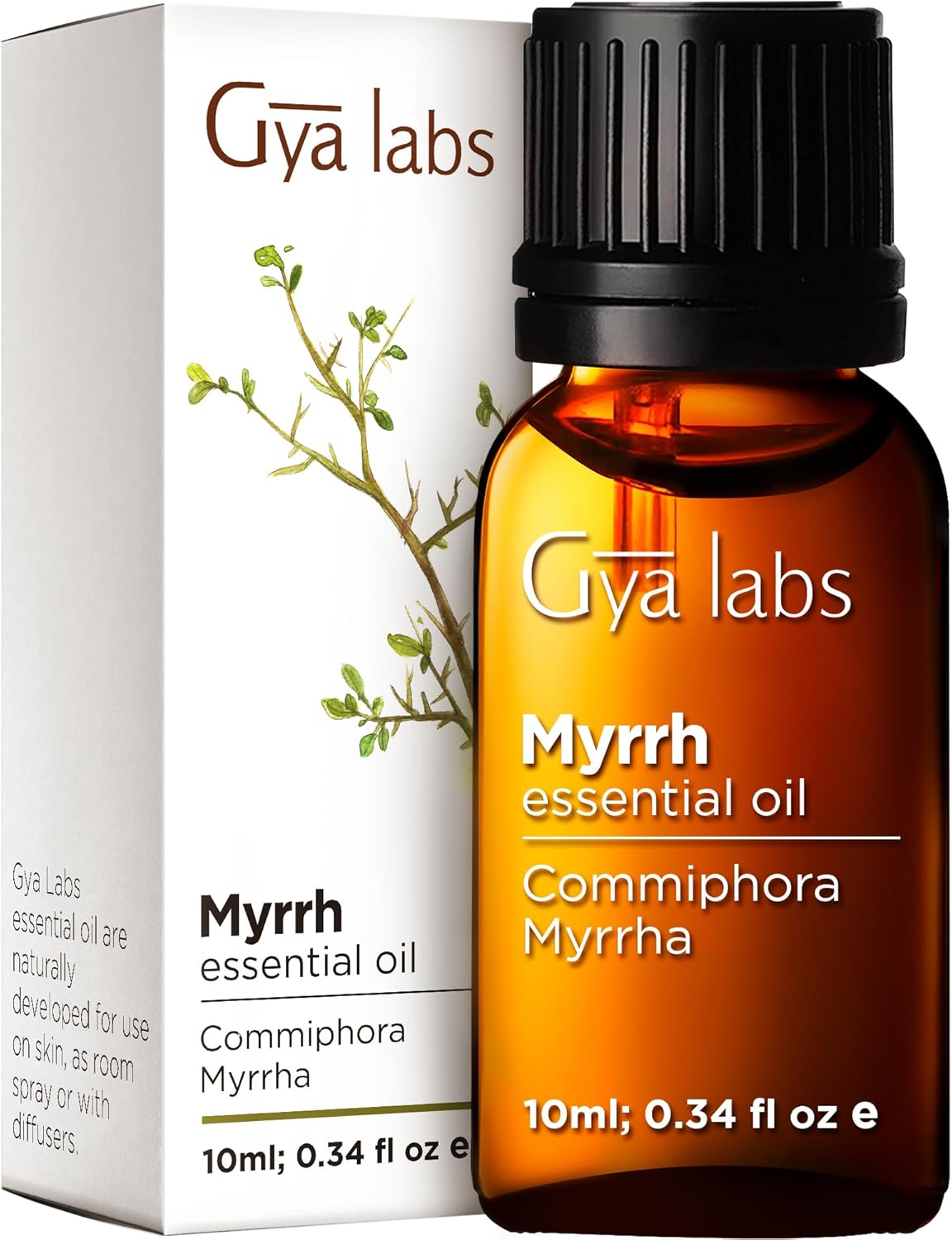 Gya Labs Myrrh Essential Oil 10ml 100 Pure Therapeutic Grade Myrrh