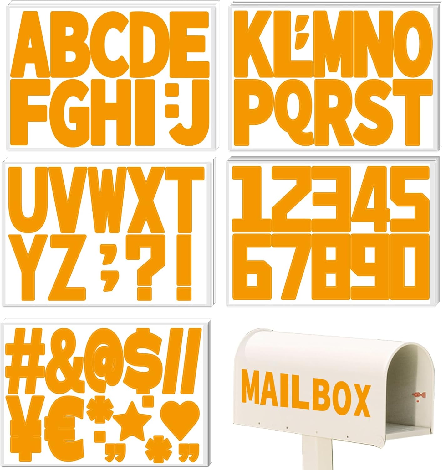 Amazon.com: Starboling Letter Stickers, 3 Inch Orange Alphabet Stickers ...