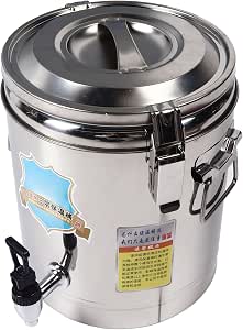 Amazon.com: 10L Insulated Soup Bucket Stainless Steel Faucet Lid Handle ...