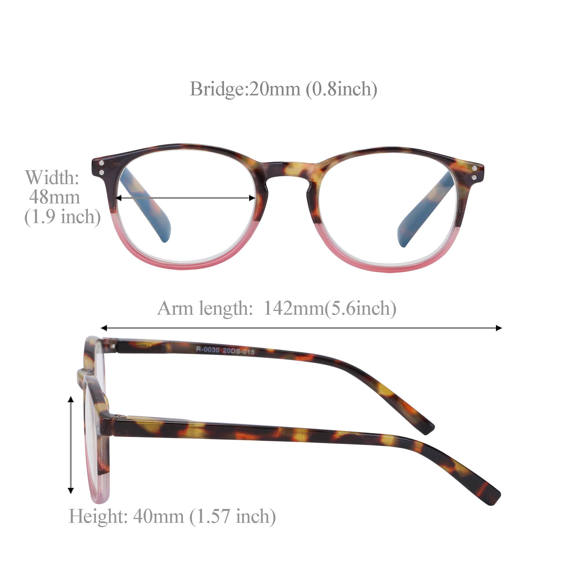 Snapklik.com : 4 Pack Reading Glasses Blue Light Blocking Spring Hinge ...