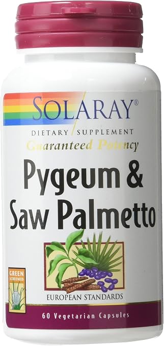 Amazon.com: Solaray Pygeum and Saw Palmetto Supplement, 60 Count ...