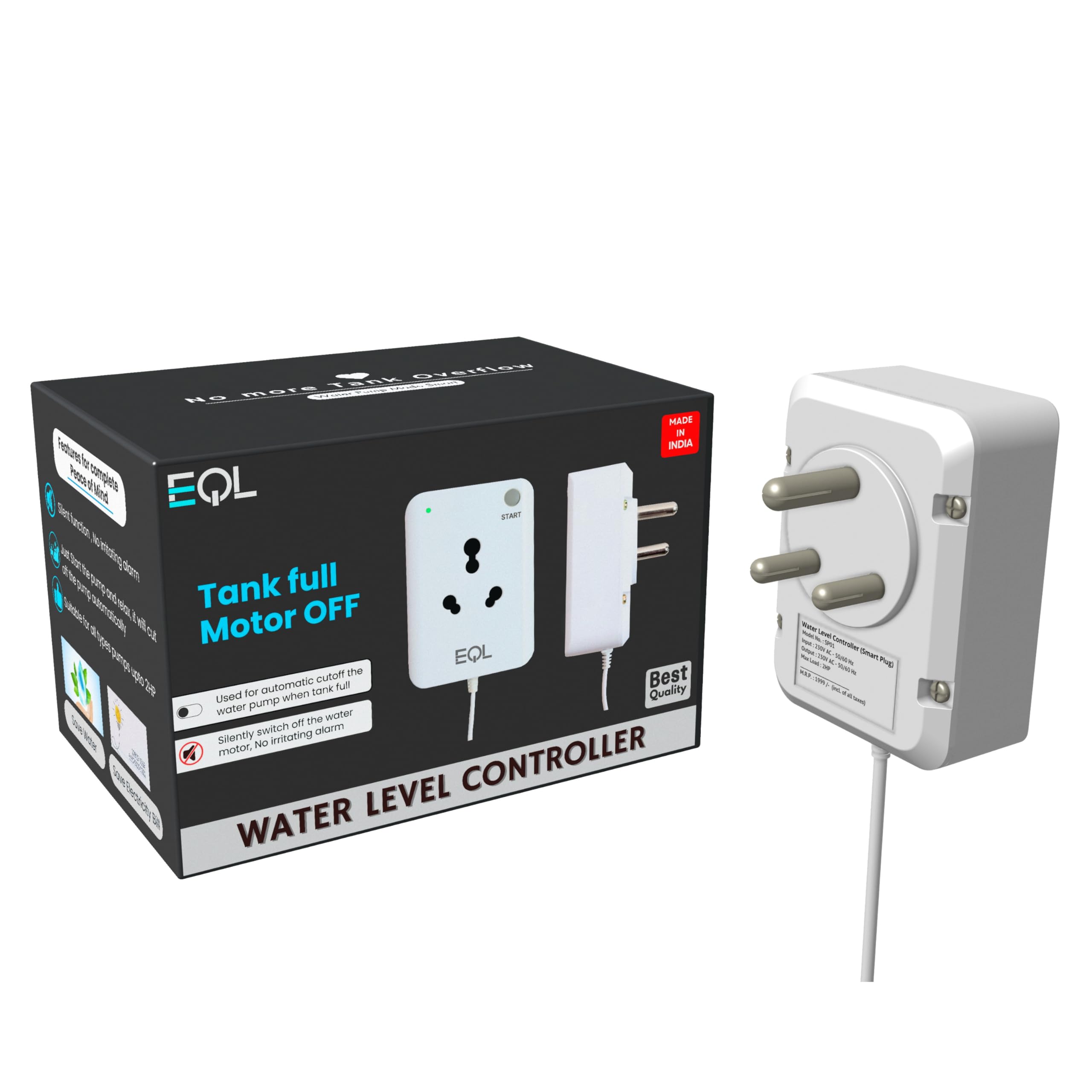 EQL Water Level Controller Automatic motor cut OFF for water tank ...