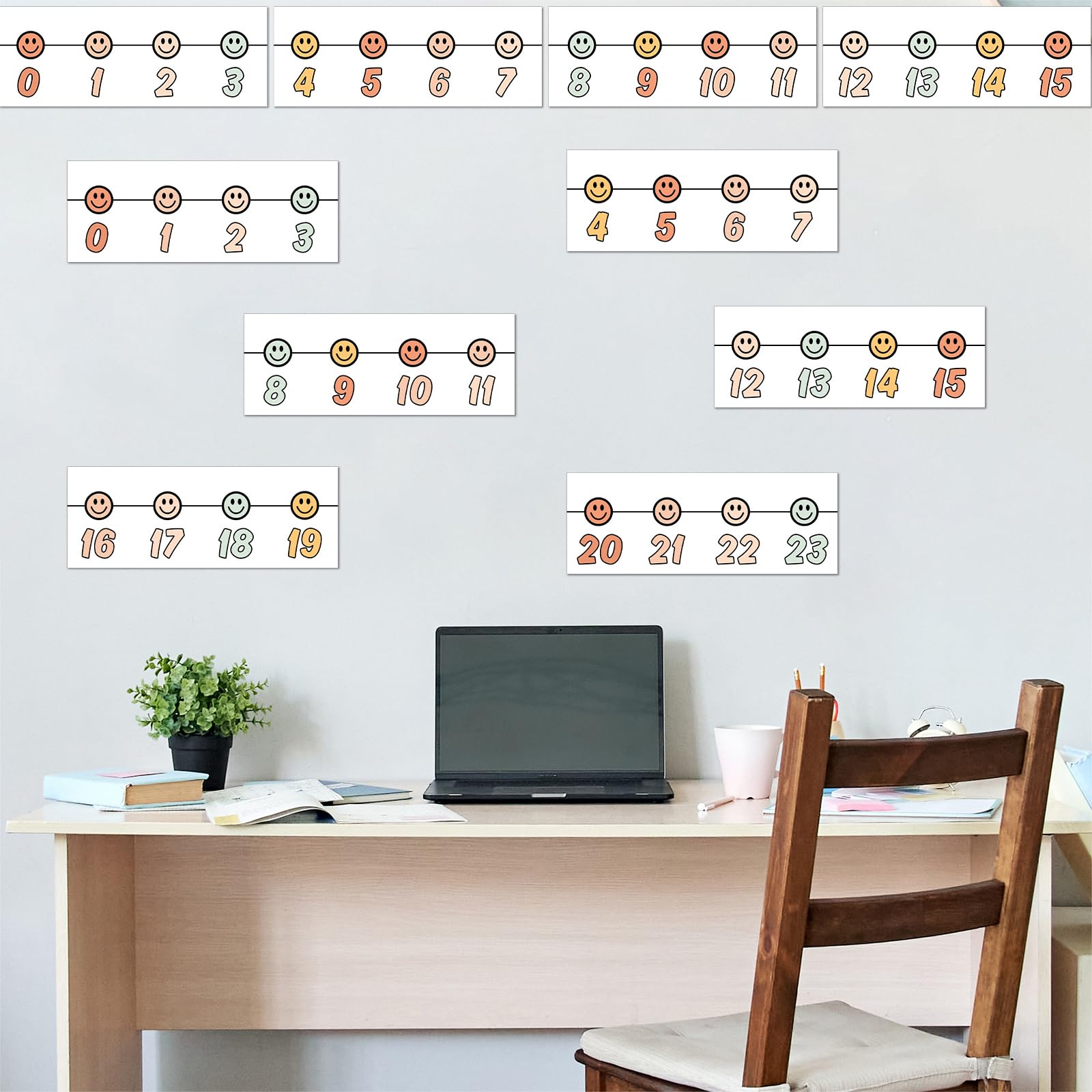 Alphabet For Classroom Wall Boho Math Posters Numbers 1-100 Classroom ...