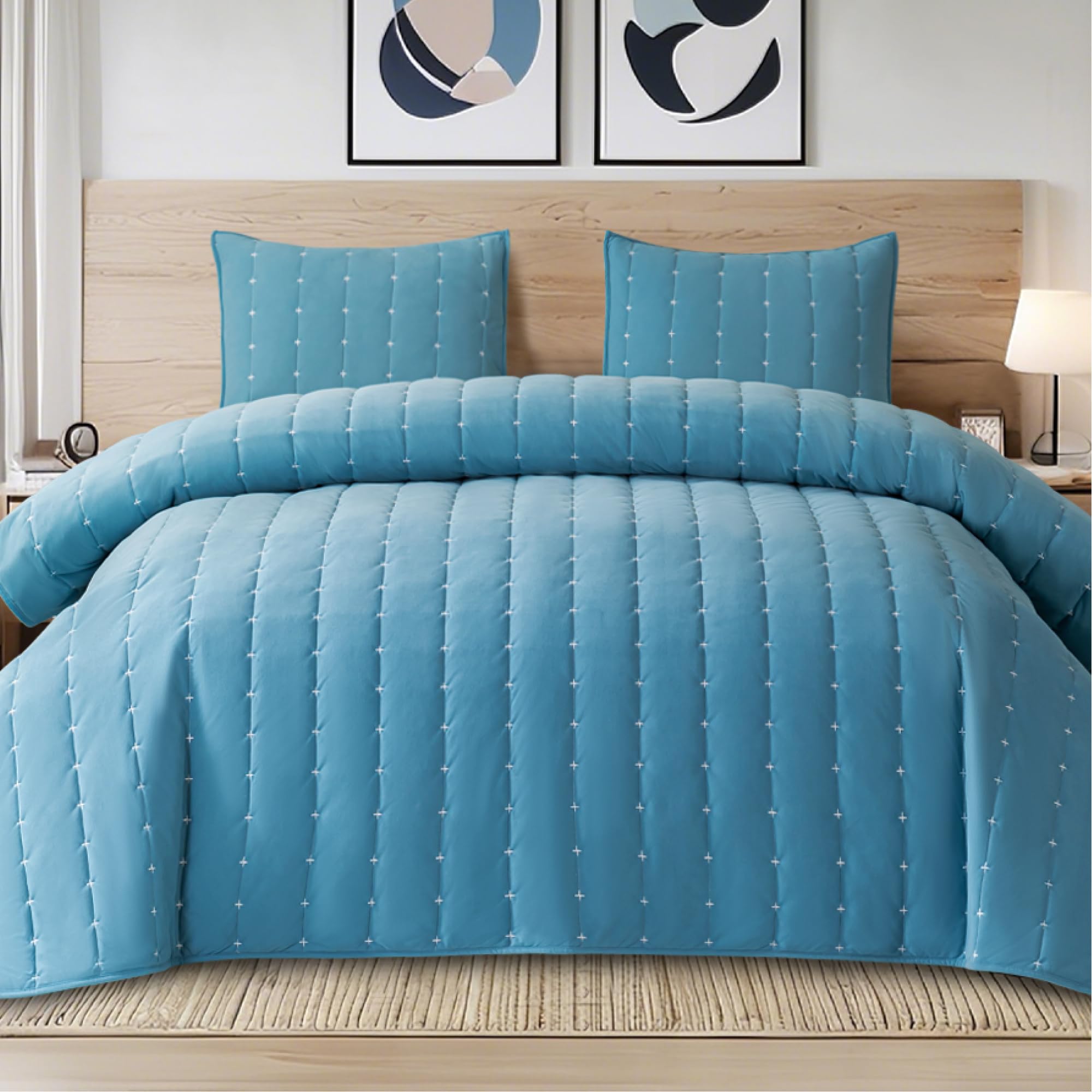 Amazon.com: ALPHA HOME Bedspread Coverlet Set King Size Quilt Set ...