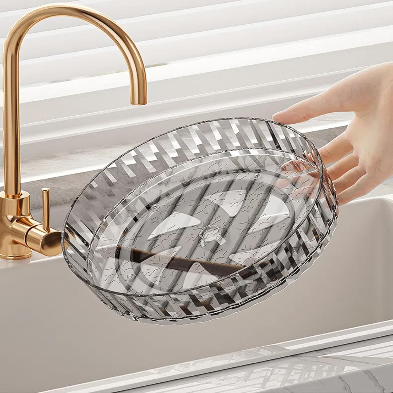 Amazon.com: DZHOUCLID Rotating Spice Rack Multi-Functional Storage Box ...