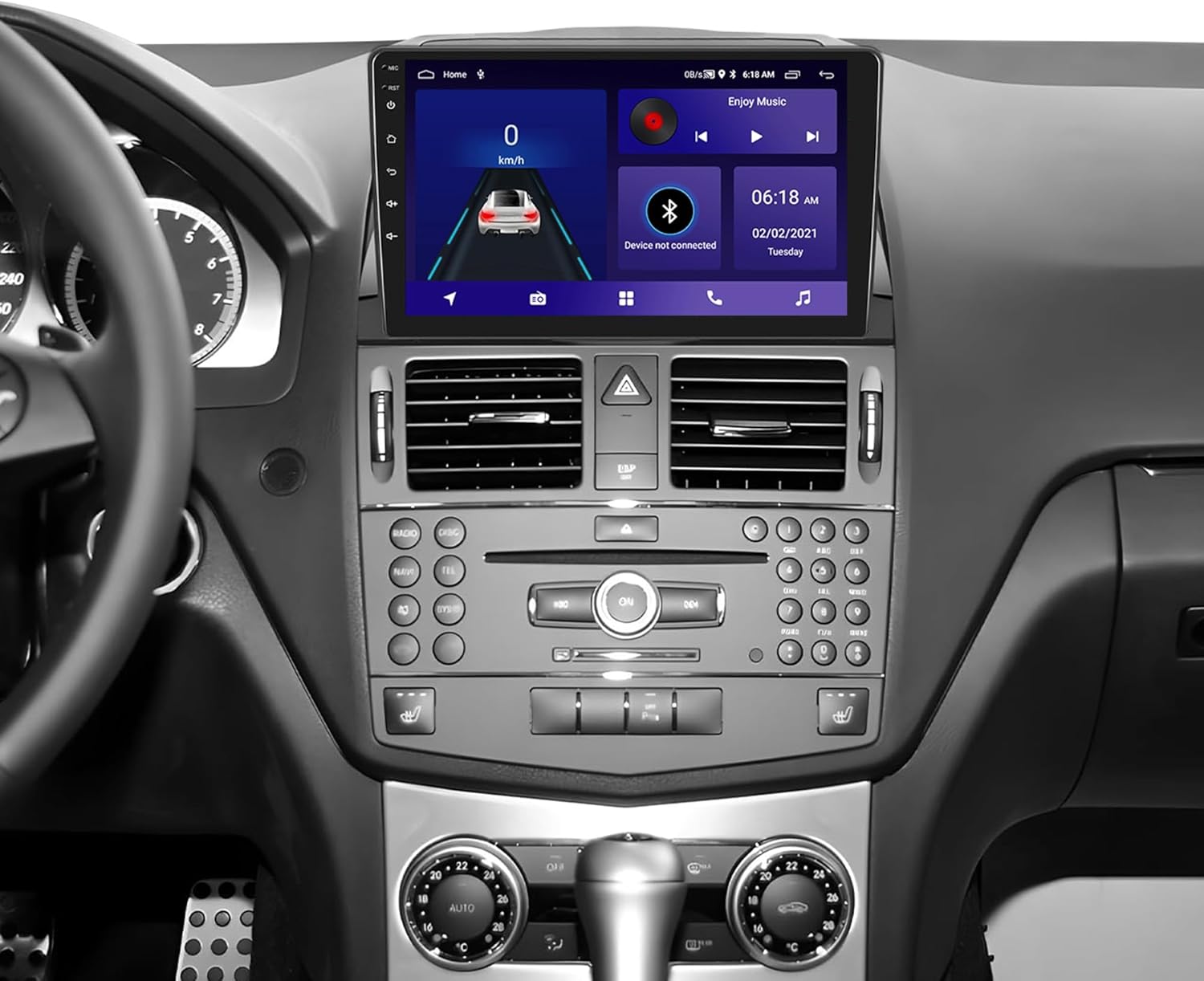 [1+32G]Auometo Android 13 Autoradio per Mercedes-Benz W204(2007-2010 ...