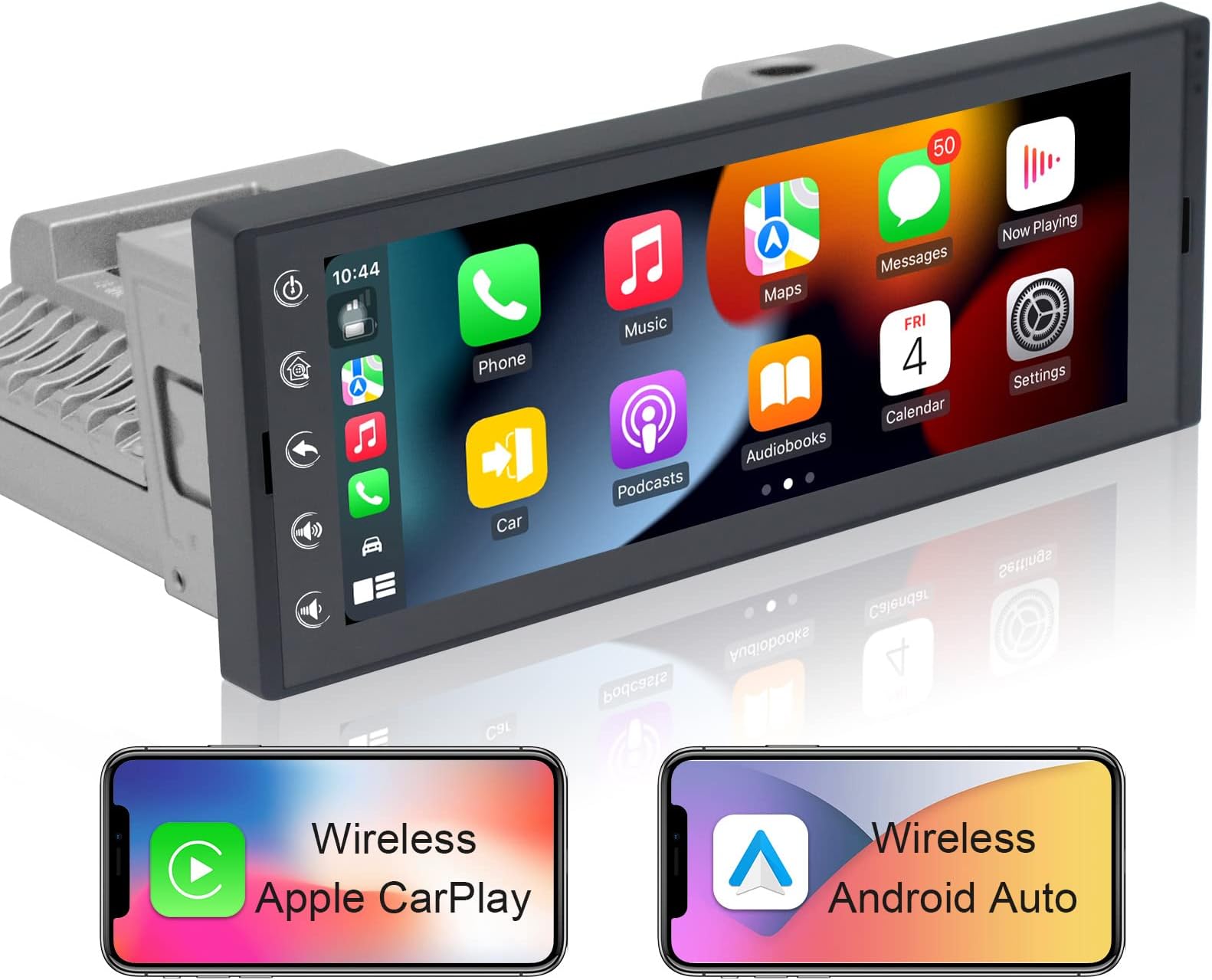 Amazon.com: Single Din Touchscreen Car Stereo Wireless CarPlay Wireless ...