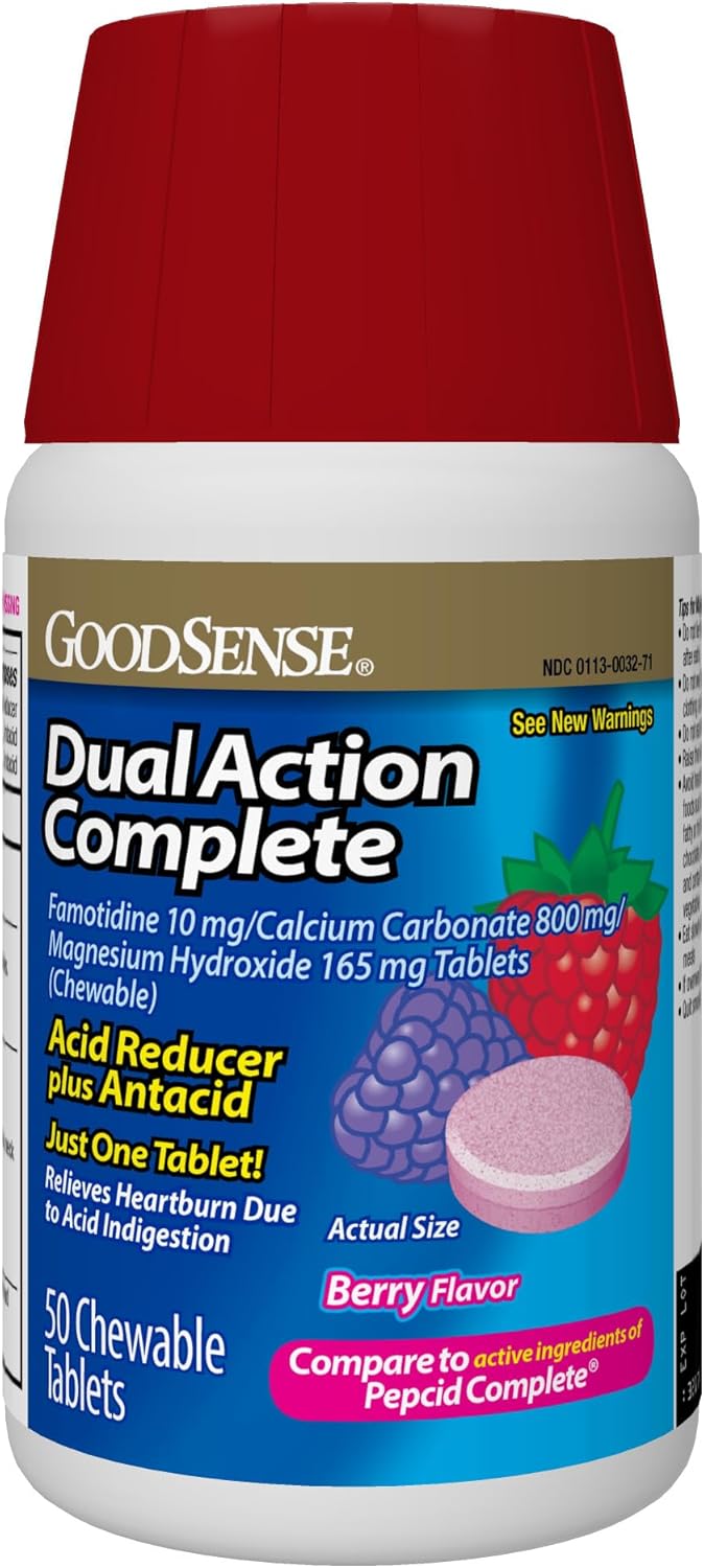 Amazon.com: GoodSense Dual Action Complete, Chewable Acid Reducer and ...