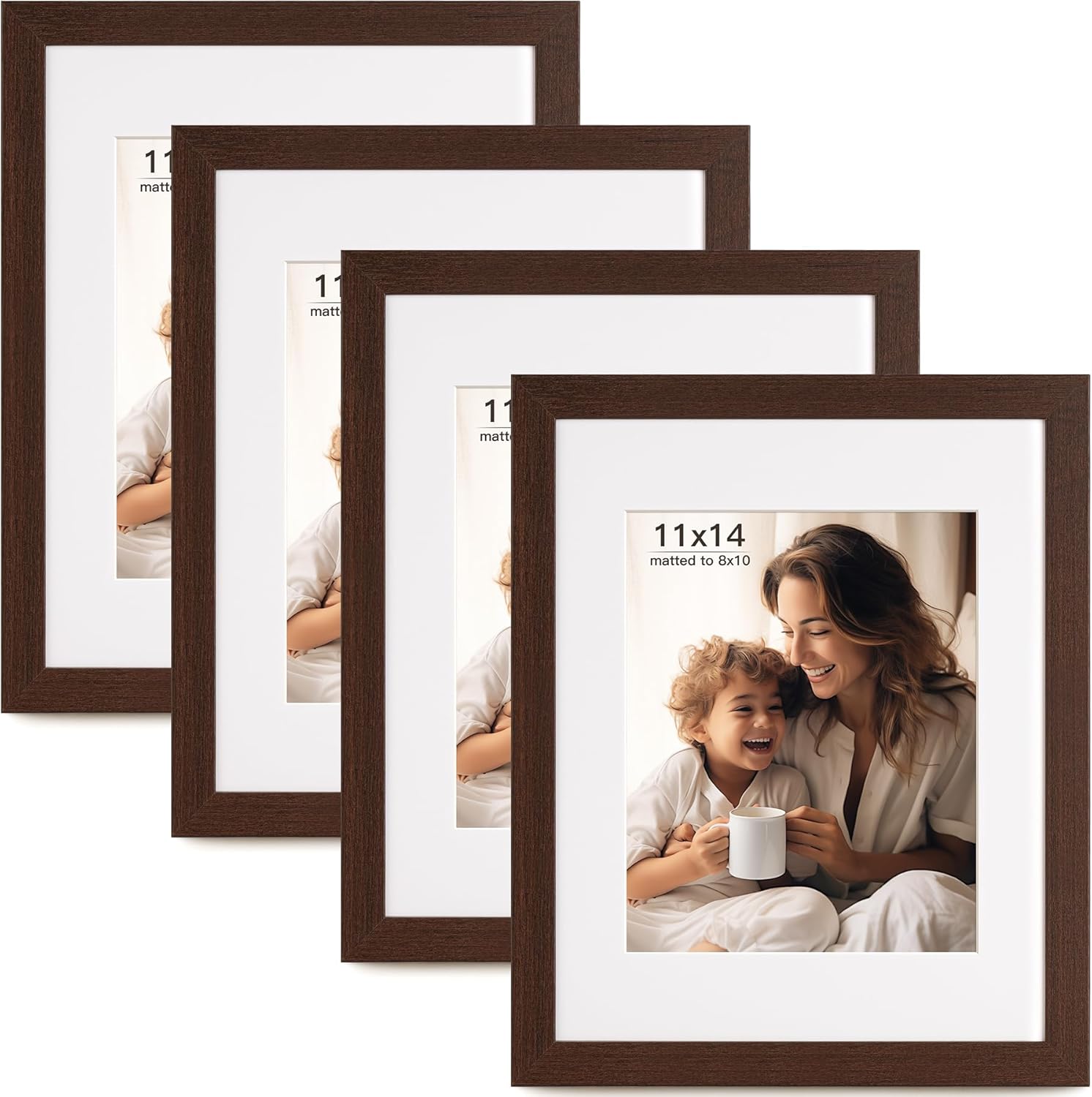 Amazon.com - FinalFind 11x14 Picture Frame with Mat for 8x10, Set of 4 ...