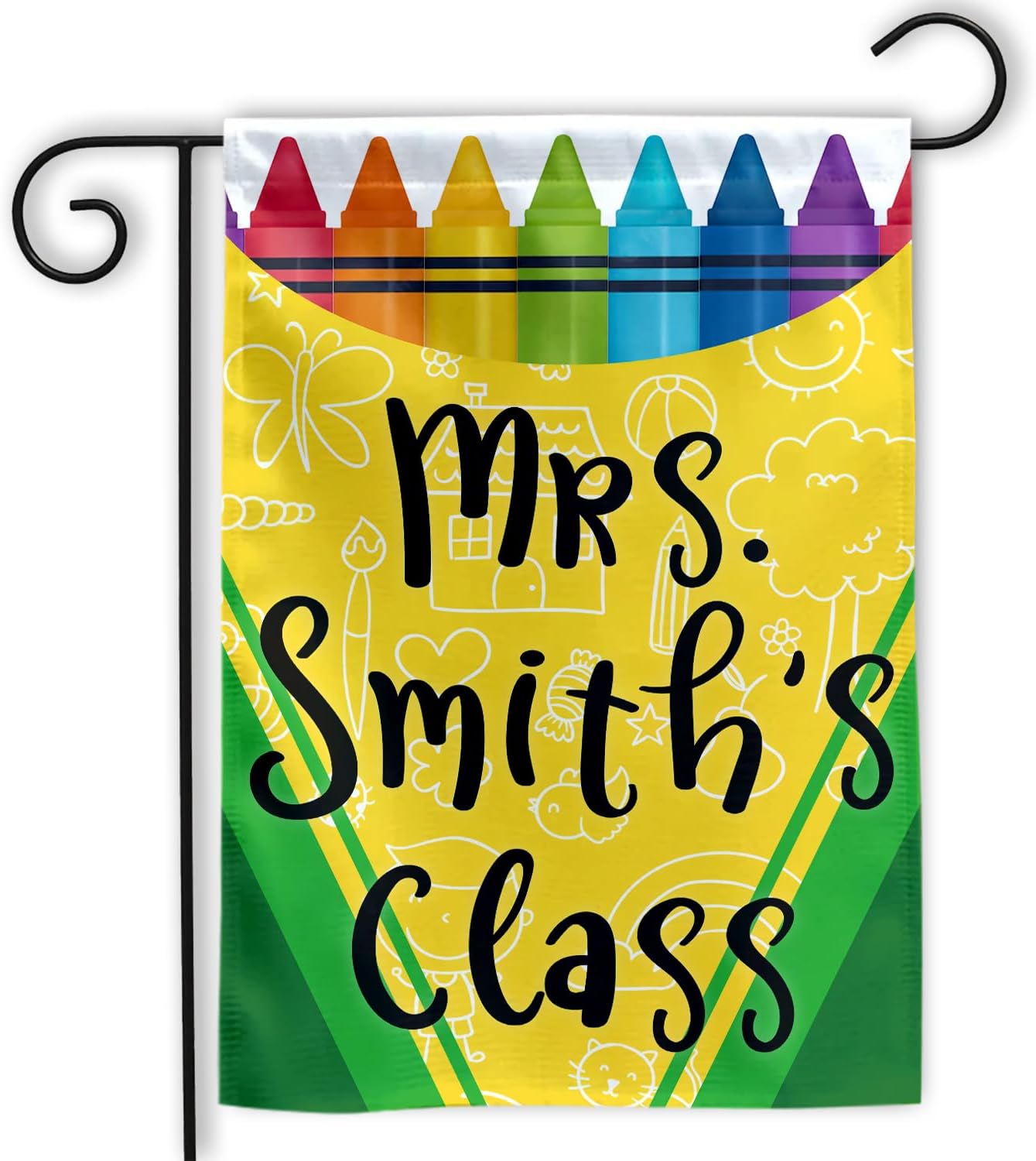 Amazon.com : MAIANEY (12"x18") Personalized Teacher Garden Flag Welcome ...