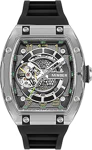 Amazon.com: MINBER Skeleton Automatic Watch, 43mm Dial with Luminous ...