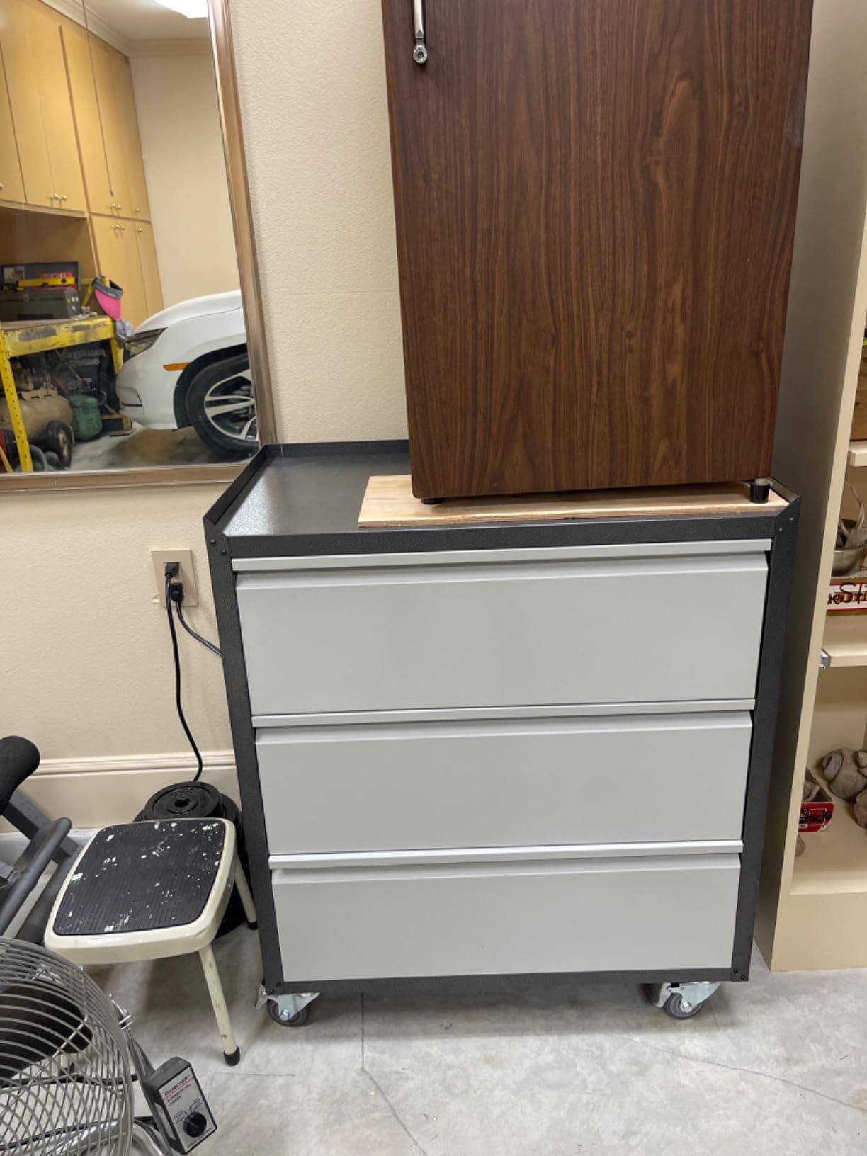 $27/mo - Finance Metal Storage Cabinet with Wheels, Mobile Garage ...