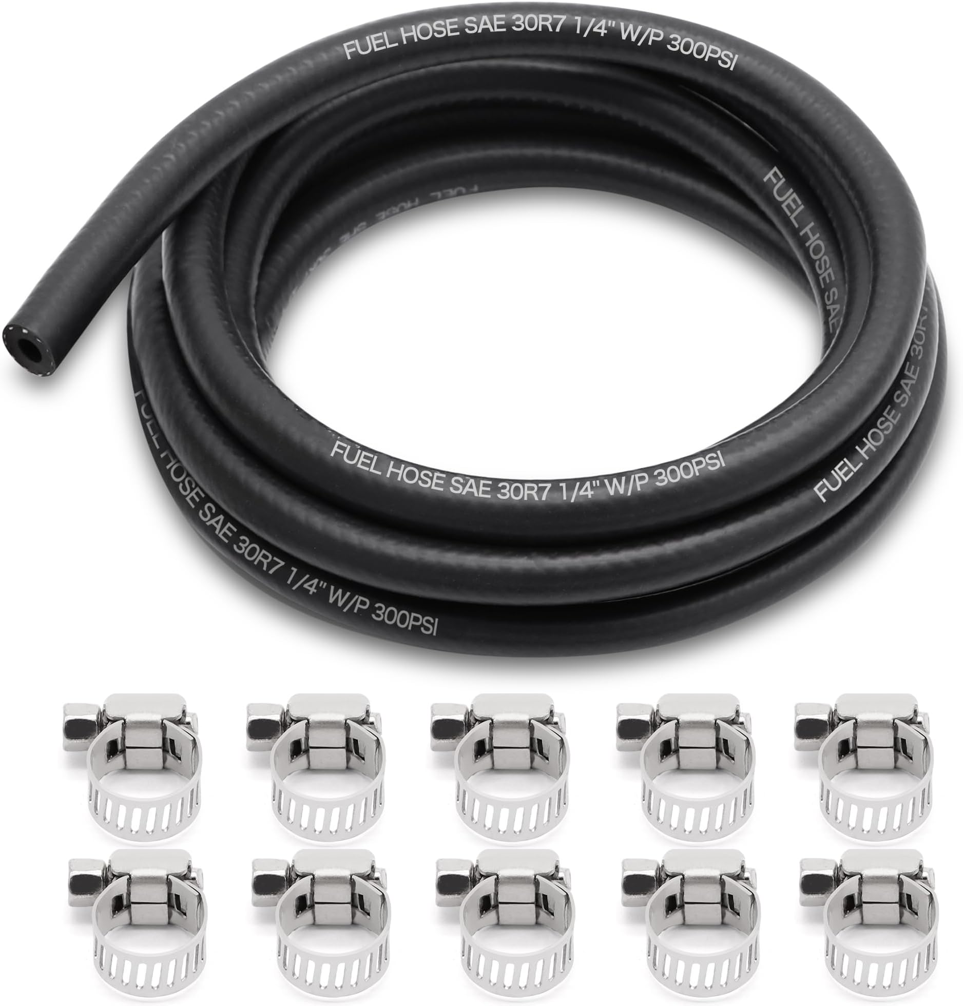 Amazon.com: Jeemiter 1/4 Fuel Hose Line Push Lock NBR Rubber SAE 30R7 ...