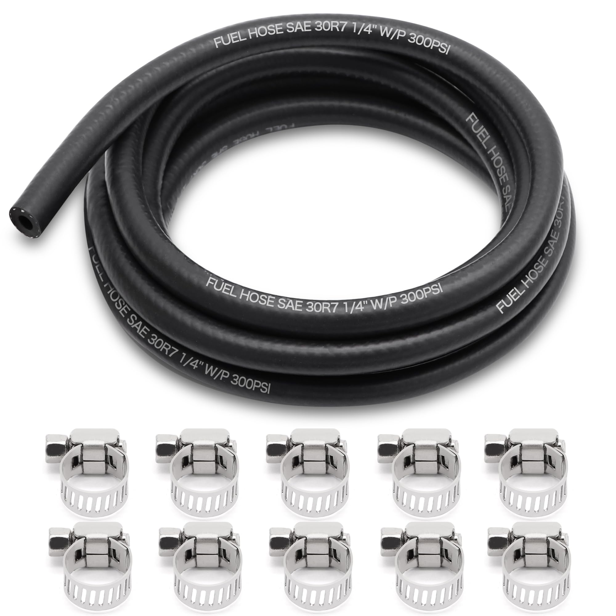 Amazon.com: Jeemiter 1/4 Fuel Hose Line Push Lock NBR Rubber SAE 30R7 ...