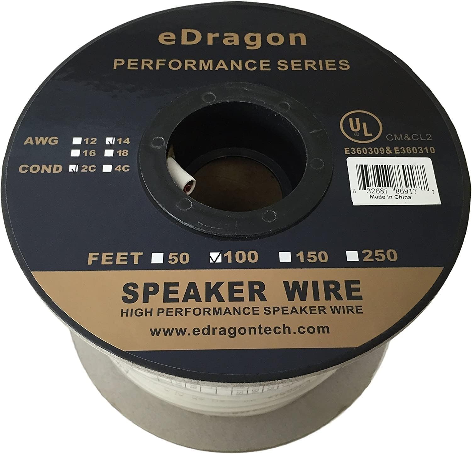 Amazon.com: Enhanced Loud Oxygen Free Copper Speaker Cable 100 Feet ...