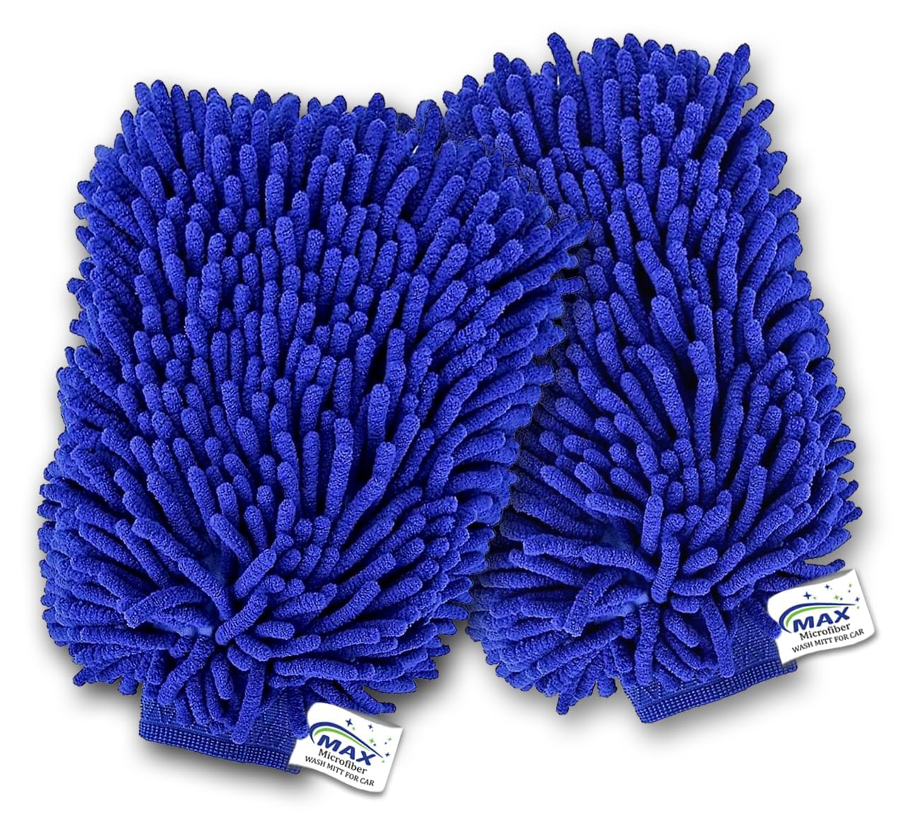 Microfiber Max Double Sided Microfibre Wash Mitt Cleaning Gloves (2 Pcs ...