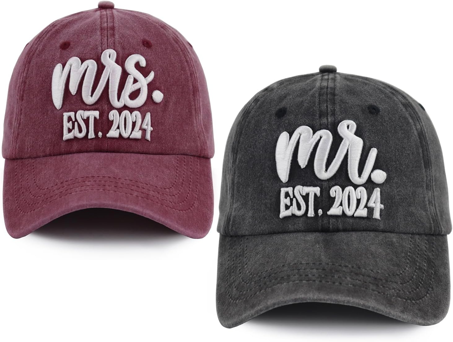 Amazon.com: Mr and Mrs Gifts 2024, Bride and Groom Hats, Wedding Couple ...