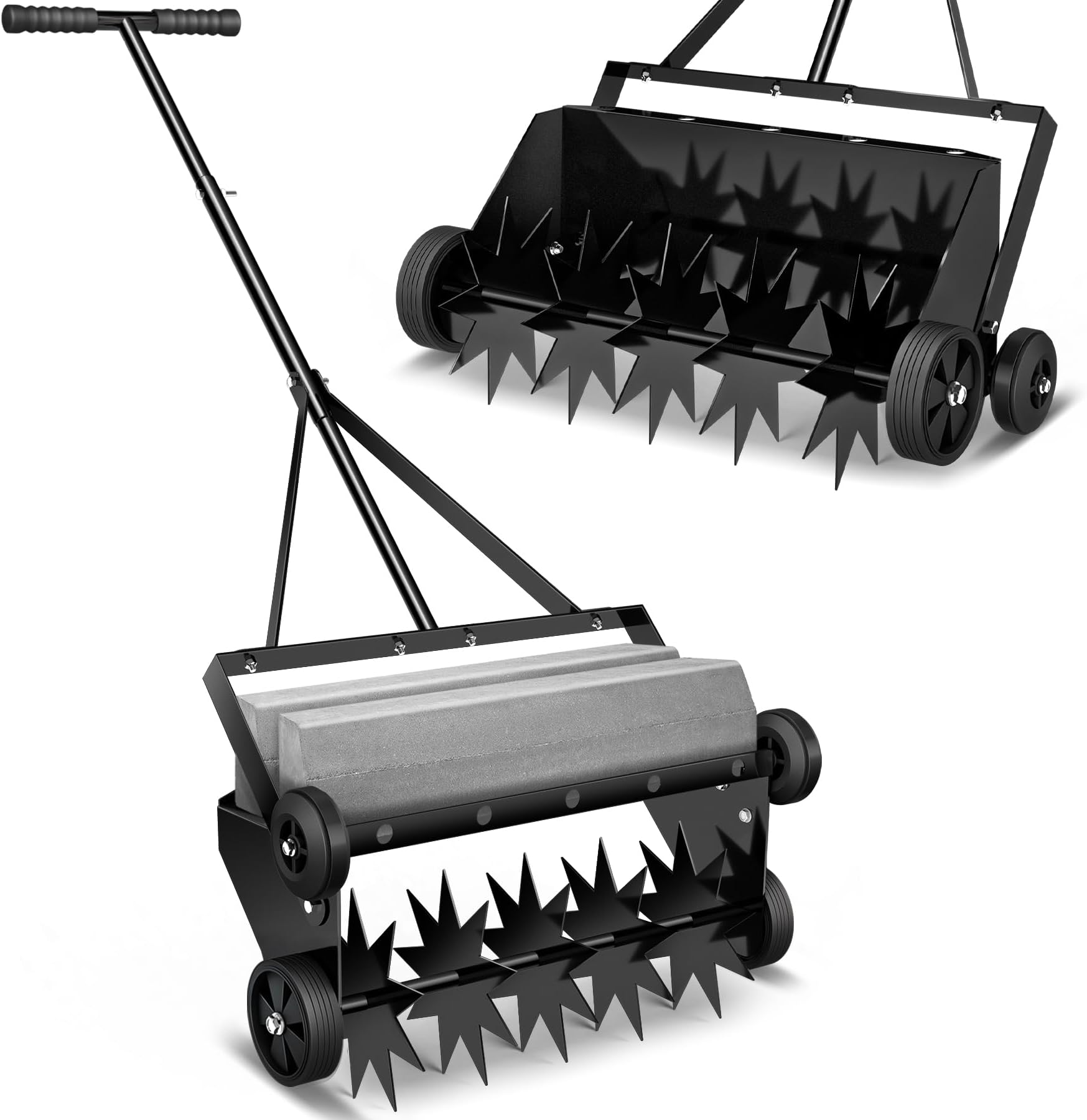 Amazon.com : Loninak Updated 18-inch Rolling Lawn Aerator,Heavy Duty ...