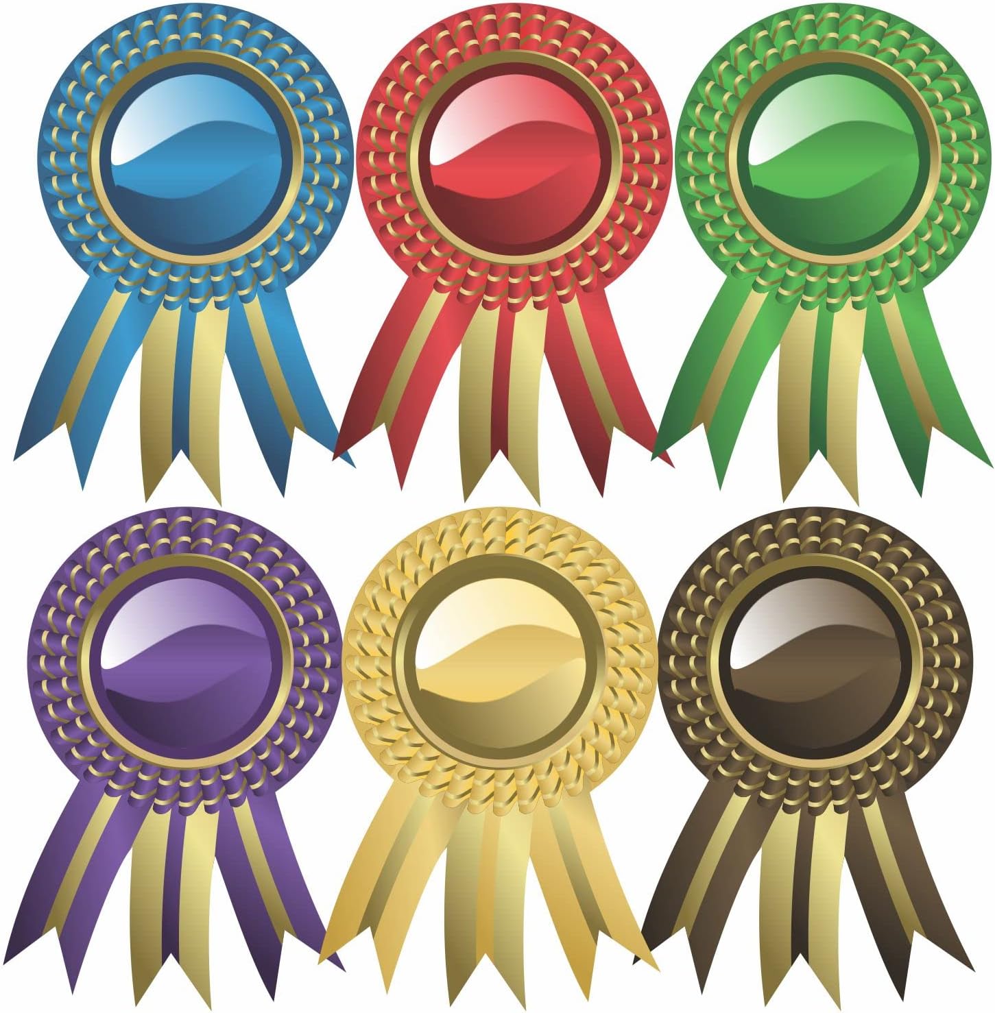 Amazon.com : Award Ribbon Stickers - (Pack of 40) 5.6" x 3.8" Large ...