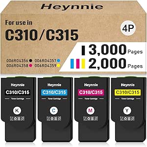 Amazon.com: Heynnie Remanufactured C310 C315 Toner Cartridge Replacement for Xerox 006R04356 ...