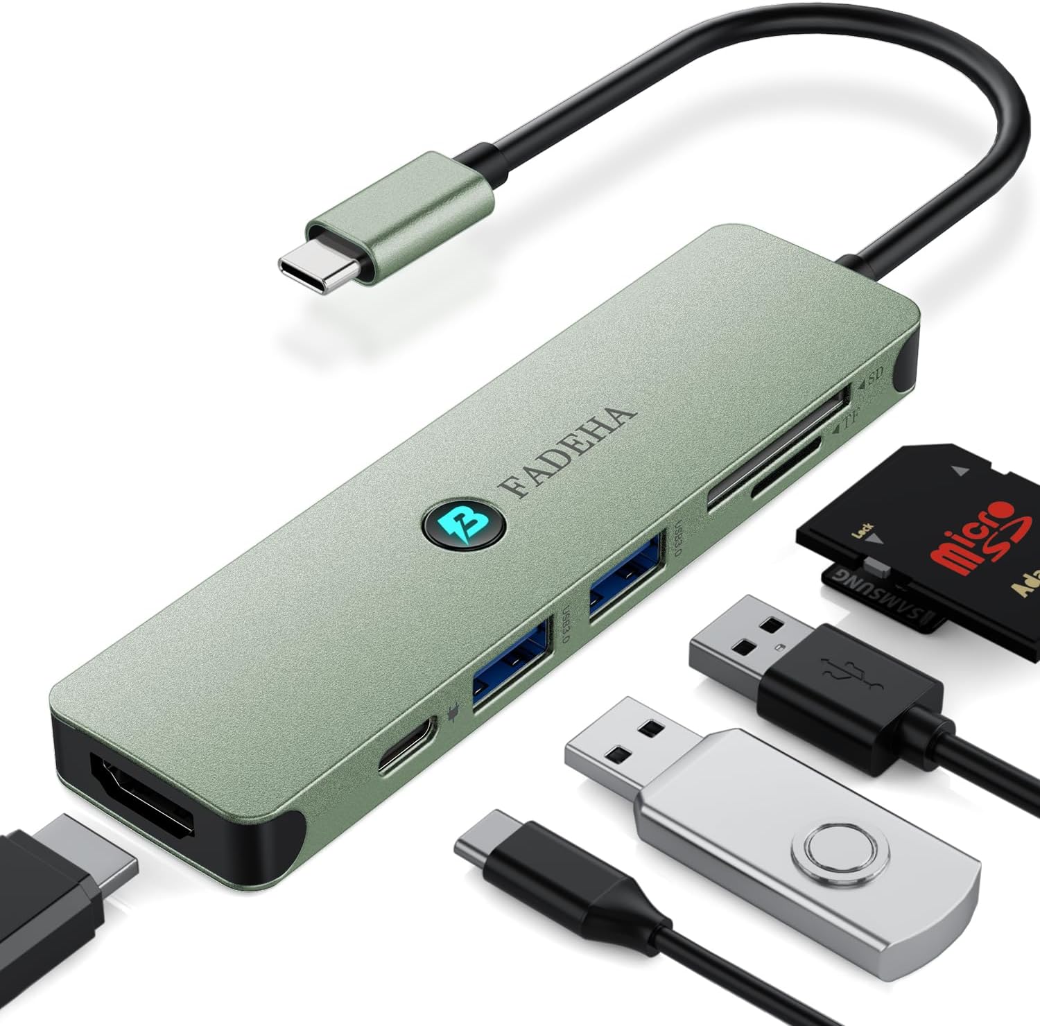 Amazon.com: Satechi USB C Hub Multiport Adapter V3, 8 in 1 USB C Dongle ...