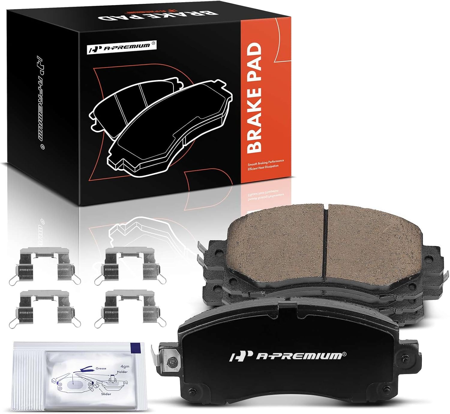 Amazon.com: A-Premium Front Ceramic Disc Brake Pads Set Compatible with ...