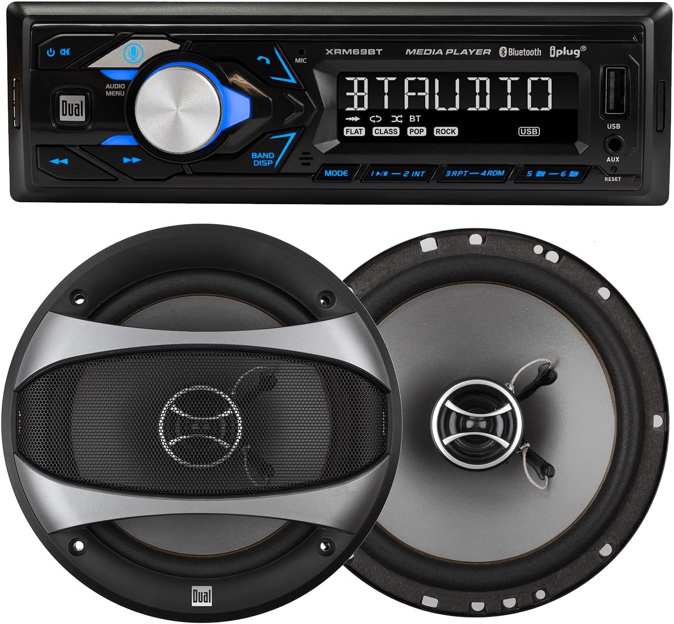 Amazon.com: Dual Electronics XRM69BT 7 Character LCD Single DIN Car ...