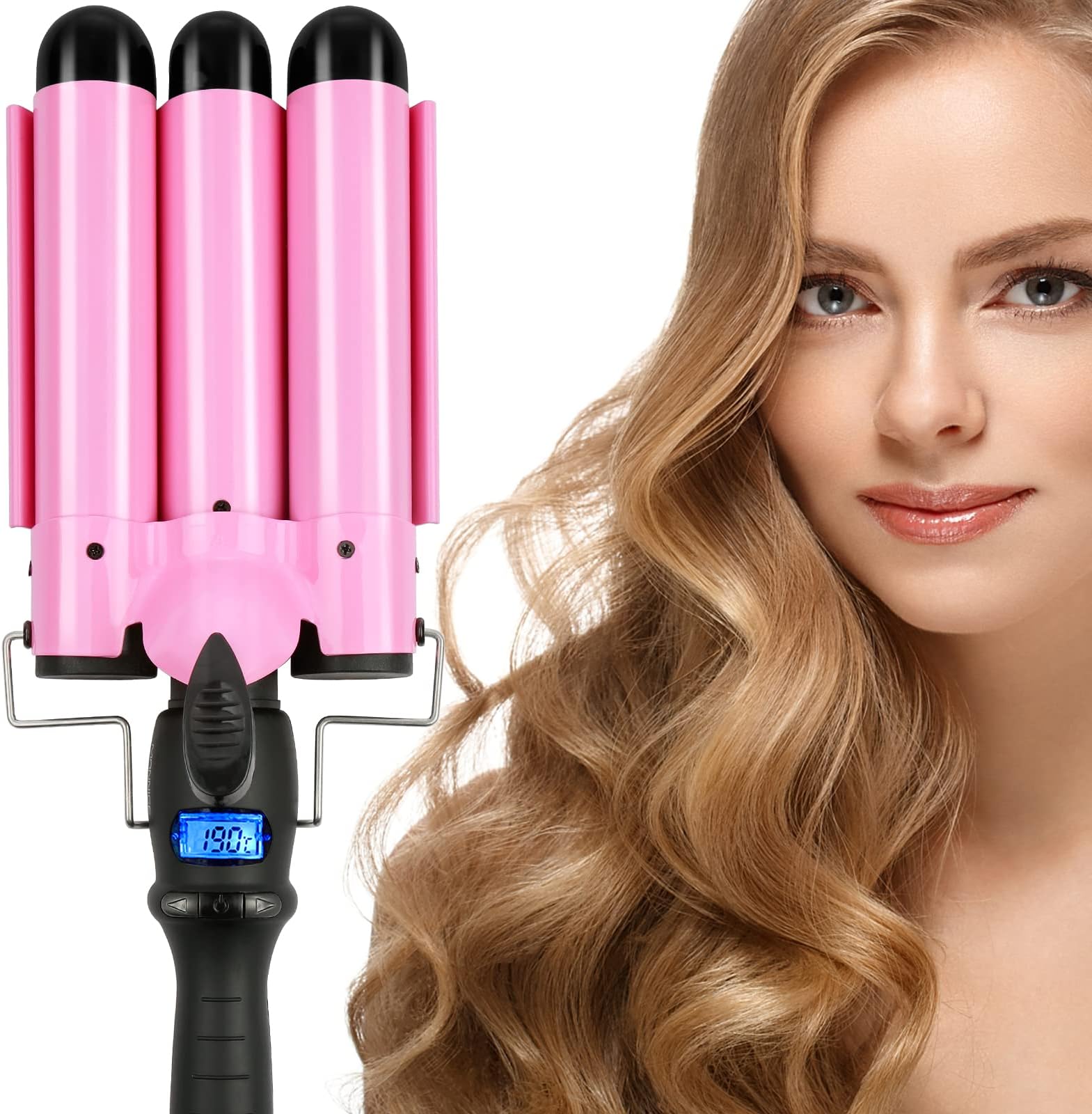 Amazon.com: ELLA BELLA® Beach Waver Curling Iron • 3 Barrel Hair ...
